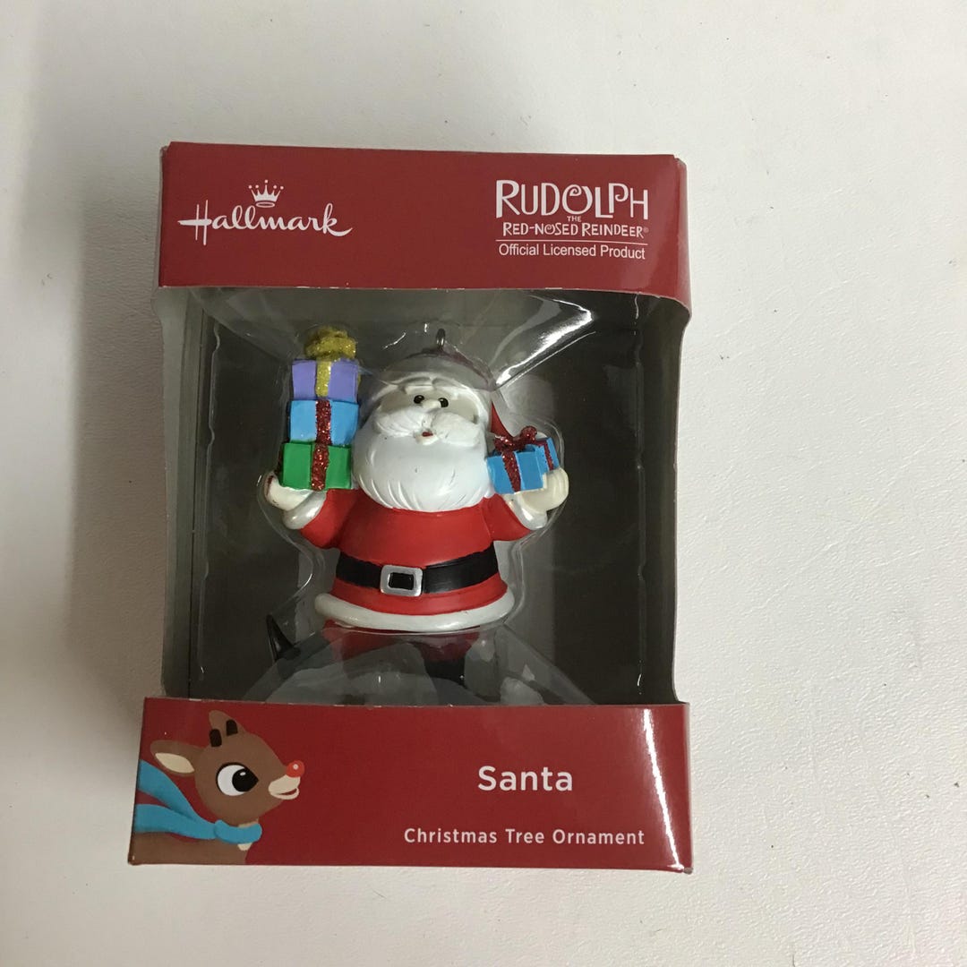 Hallmark Rudolph the Red Nosed Reindeer Santa Ornament - Etsy