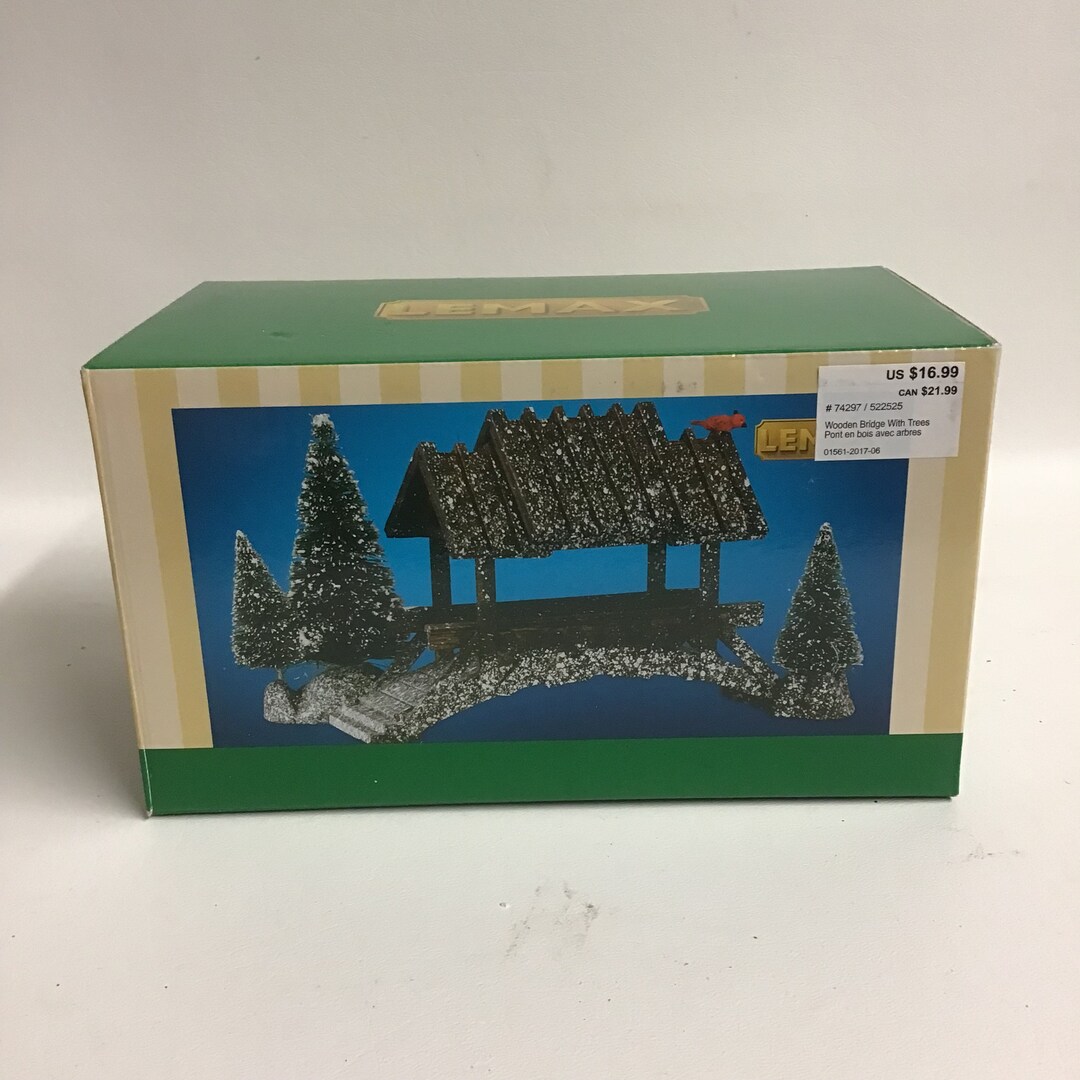 LEMAX Wooden Bridge With Trees - Etsy