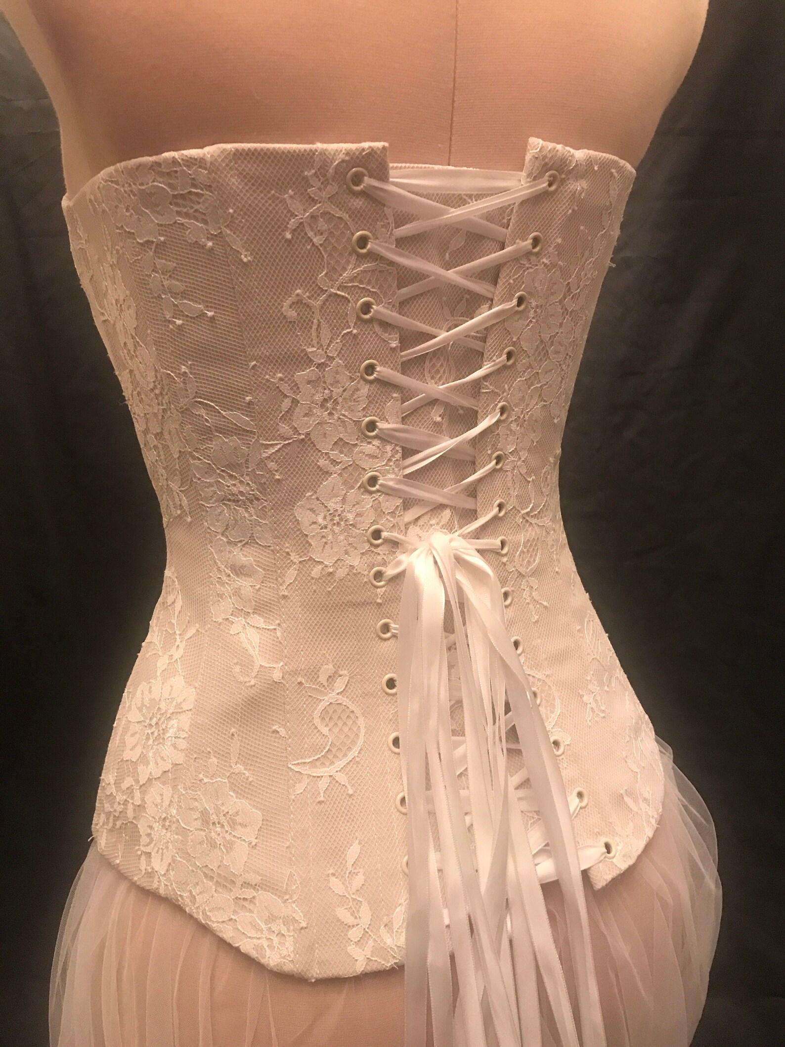 Linen corset Lace corset Slimming corset Hourglass shape | Etsy