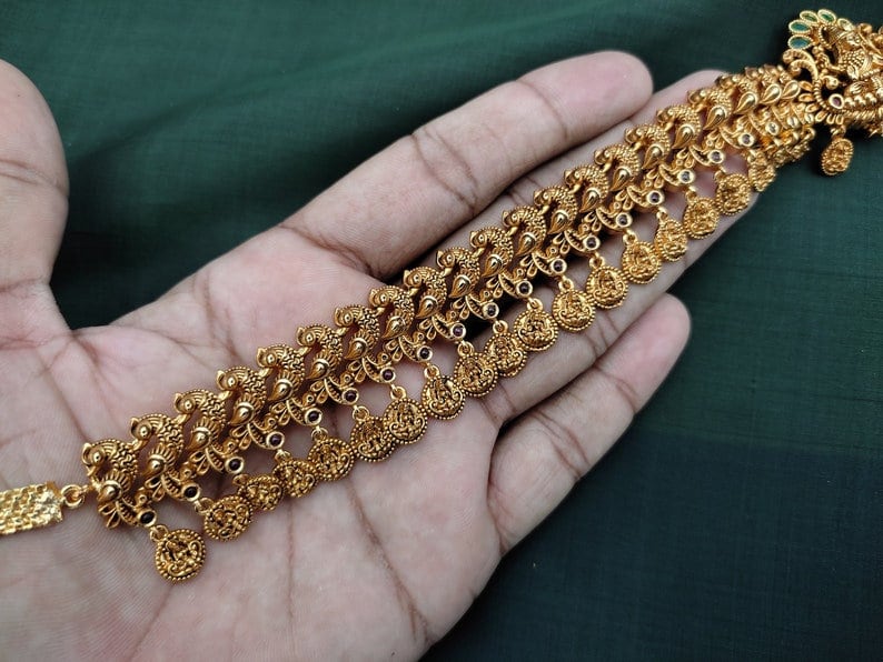 Antique Laxmi Hip Chain/saree Challa Kamarbandh/kamarpatta Belly Chain ...