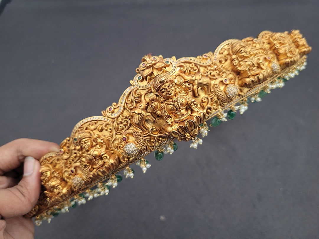 Traditional Lakshmi Vaddanam Belt - Temple Jewelry Waist Belt for ...