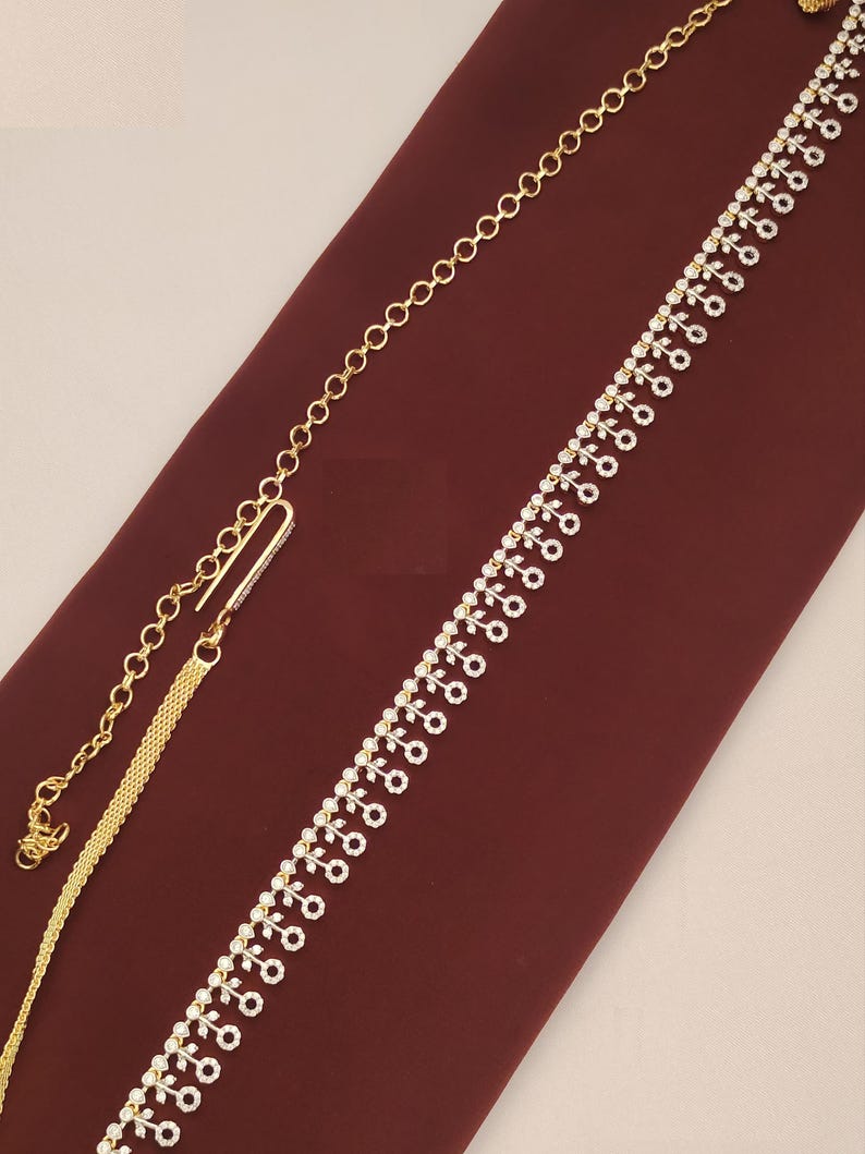 AD Stone Gold Finish Bridal Hip Chain-traditional Hip Chain-simple Hip ...