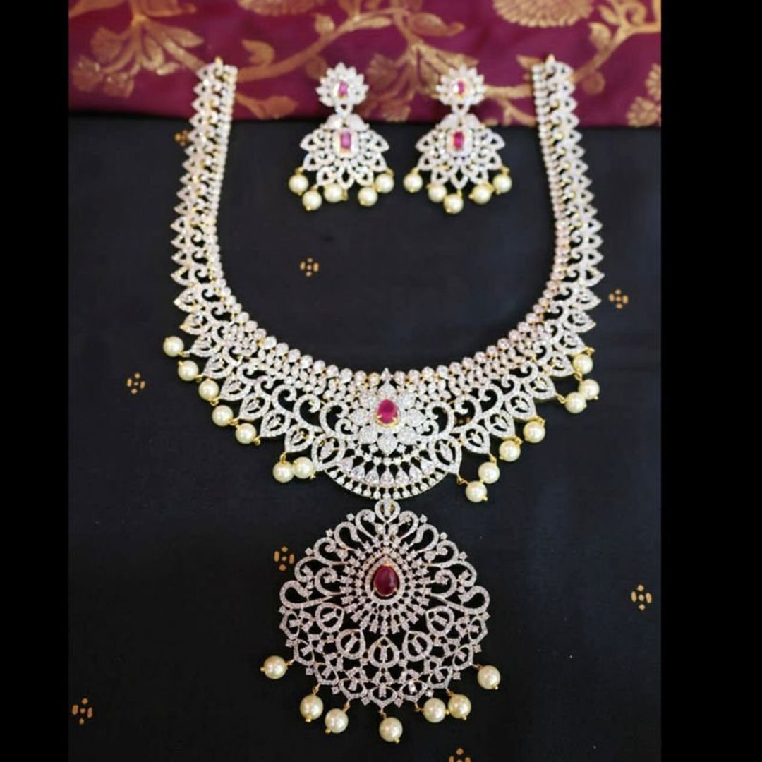 Swapna Haram With Detachable Pendant/ Premium Quality Ad Cz Stone ...