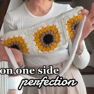Sunflower and Sunshine Crochet Crossbody Bag - PATTERN ONLY - Etsy