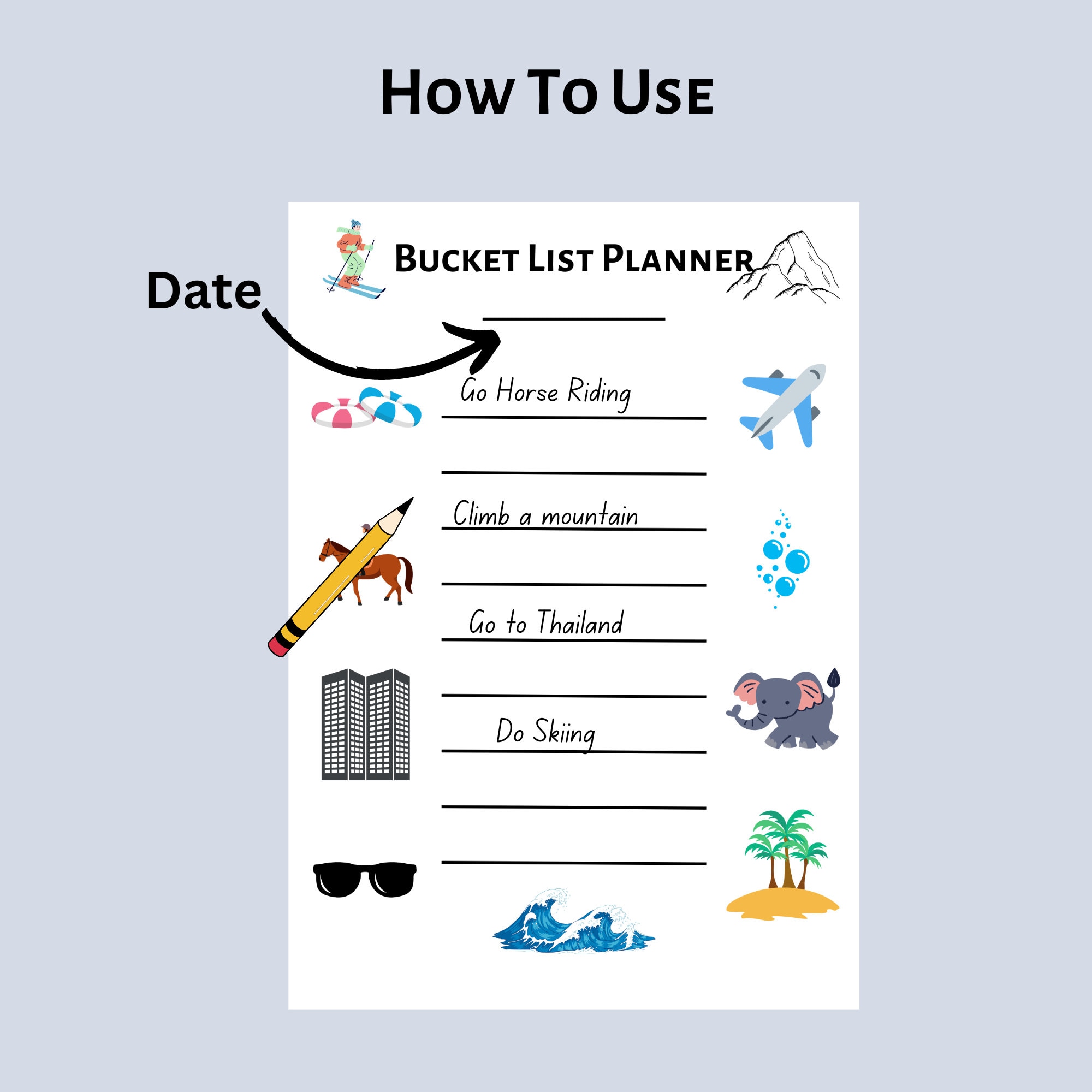 Bucket List Planner, Places to Go List, Things to See List - Etsy