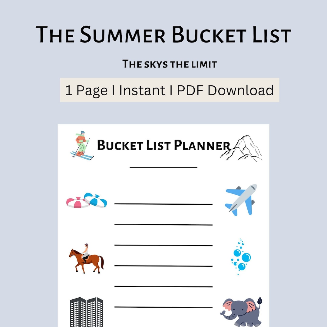 Bucket List Planner, Places to Go List, Things to See List - Etsy