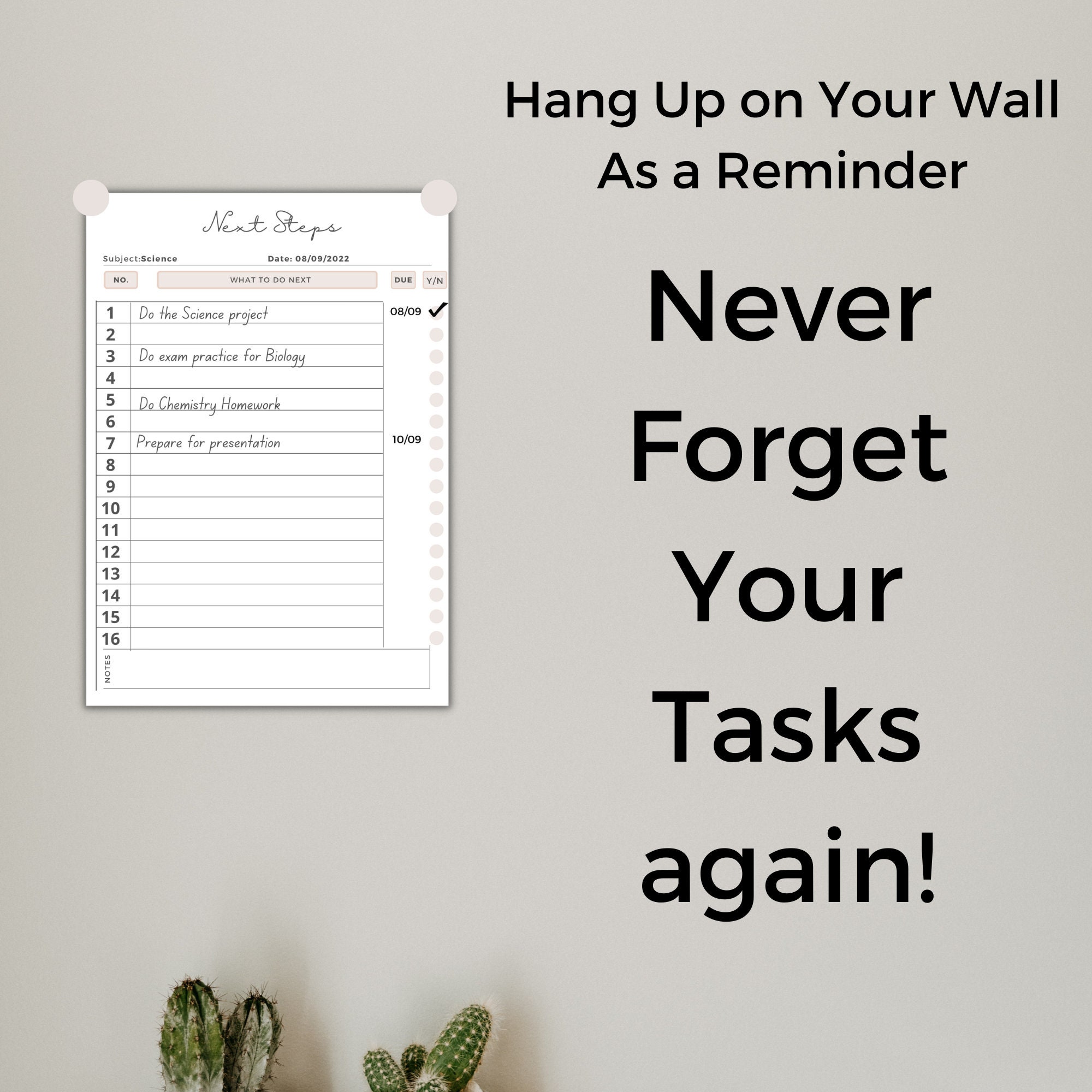 Next Steps ,printable to Do List Planner Page, Digital Download ...