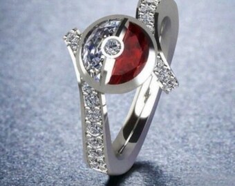 Pokeball Engagement Ring - Etsy