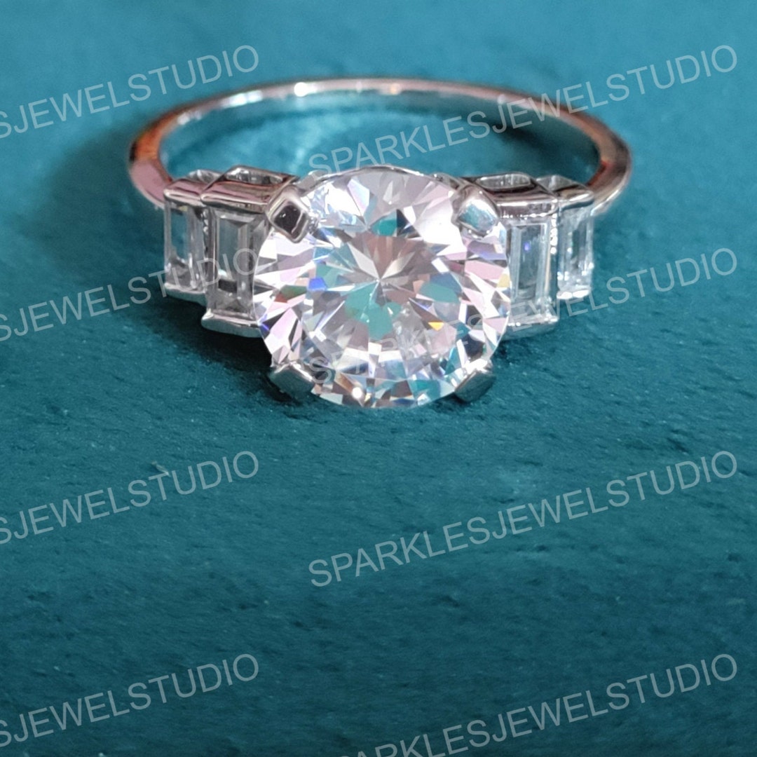 1920s 2.35ct Round White Diamond Titanic Engagement Ring, Titanic Ring ...