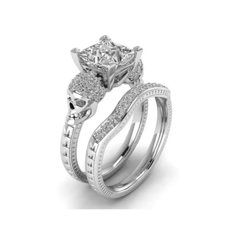 Goth Matching Wedding Rings - Etsy