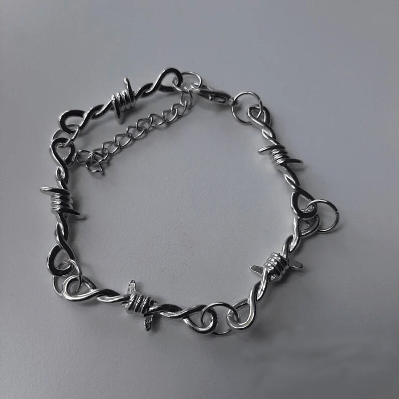 Barbed Wire Look Bracelet - Etsy