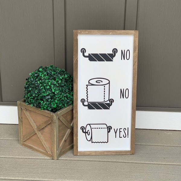 Toilet Paper Sign - Etsy