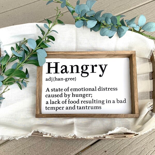 Hangry Sign - Etsy