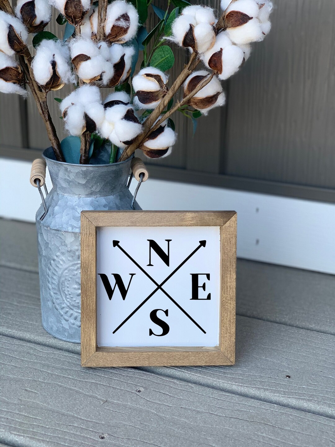 Compass Sign Nautical Compass Sign Tiered Tray Sign Farmhouse Sign ...