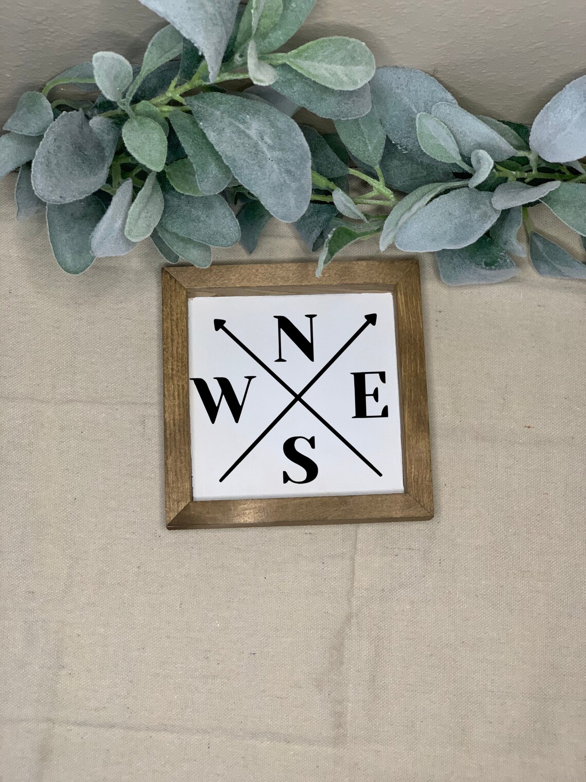 Compass Sign Nautical Compass Sign Tiered Tray Sign - Etsy