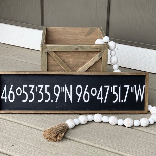 Coordinates Sign - Etsy