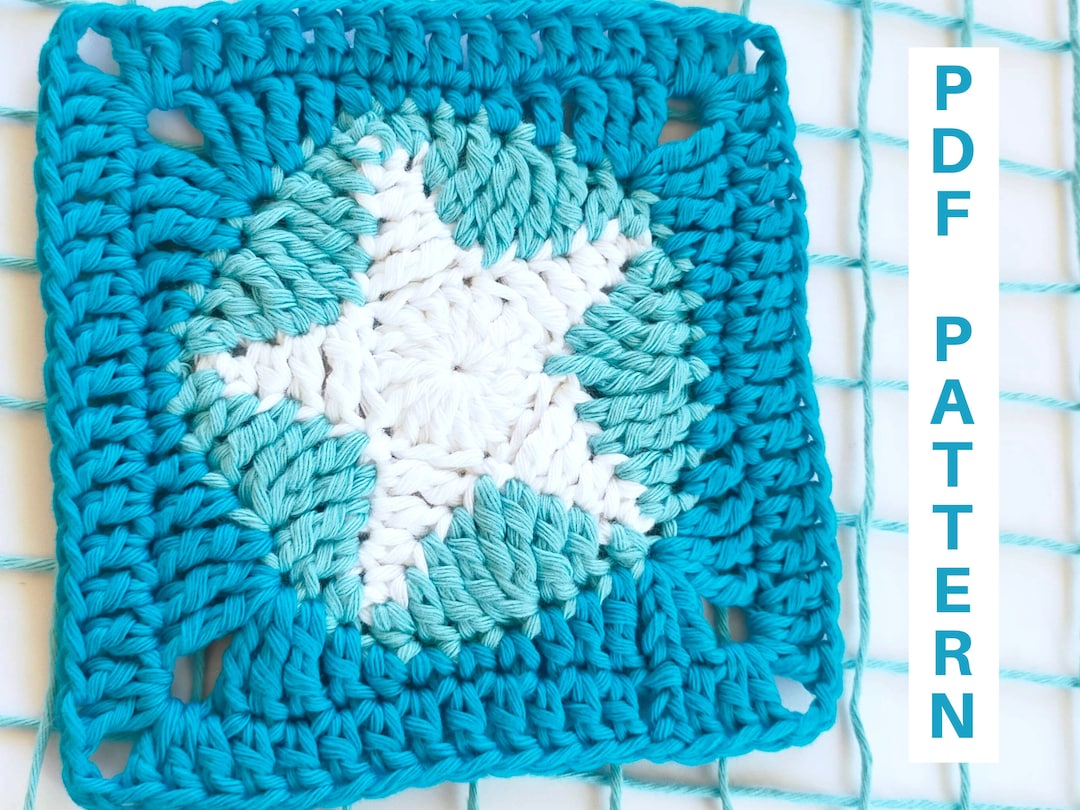 Star Granny Square Crochet Pattern for Baby Blankets Sky - Etsy