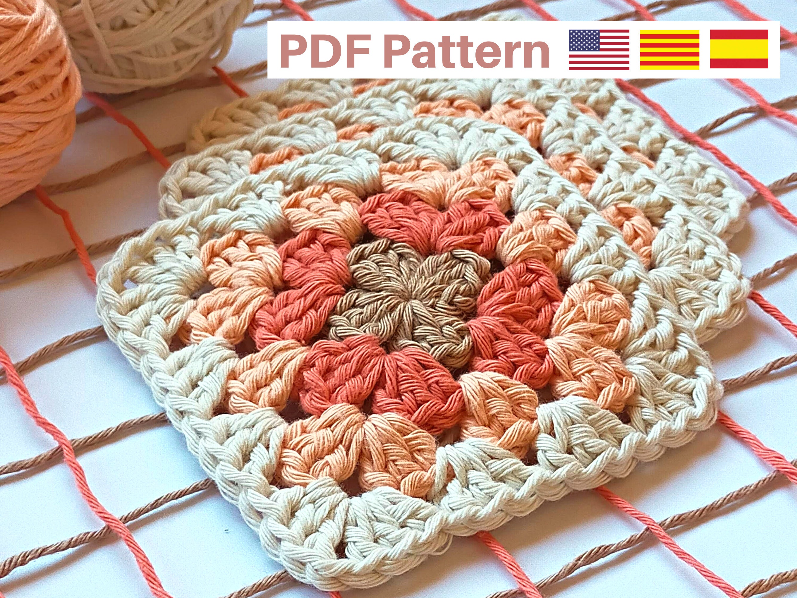 Easy Granny Square Crochet Pattern For Beginners Step By Step Etsy Uk