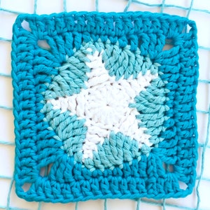 Star Granny Square Crochet Pattern for Baby Blankets Sky - Etsy