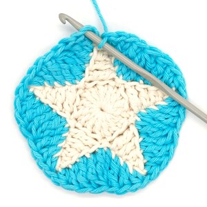 Star Granny Square Crochet Pattern for Blankets, Sky Granny Square ...