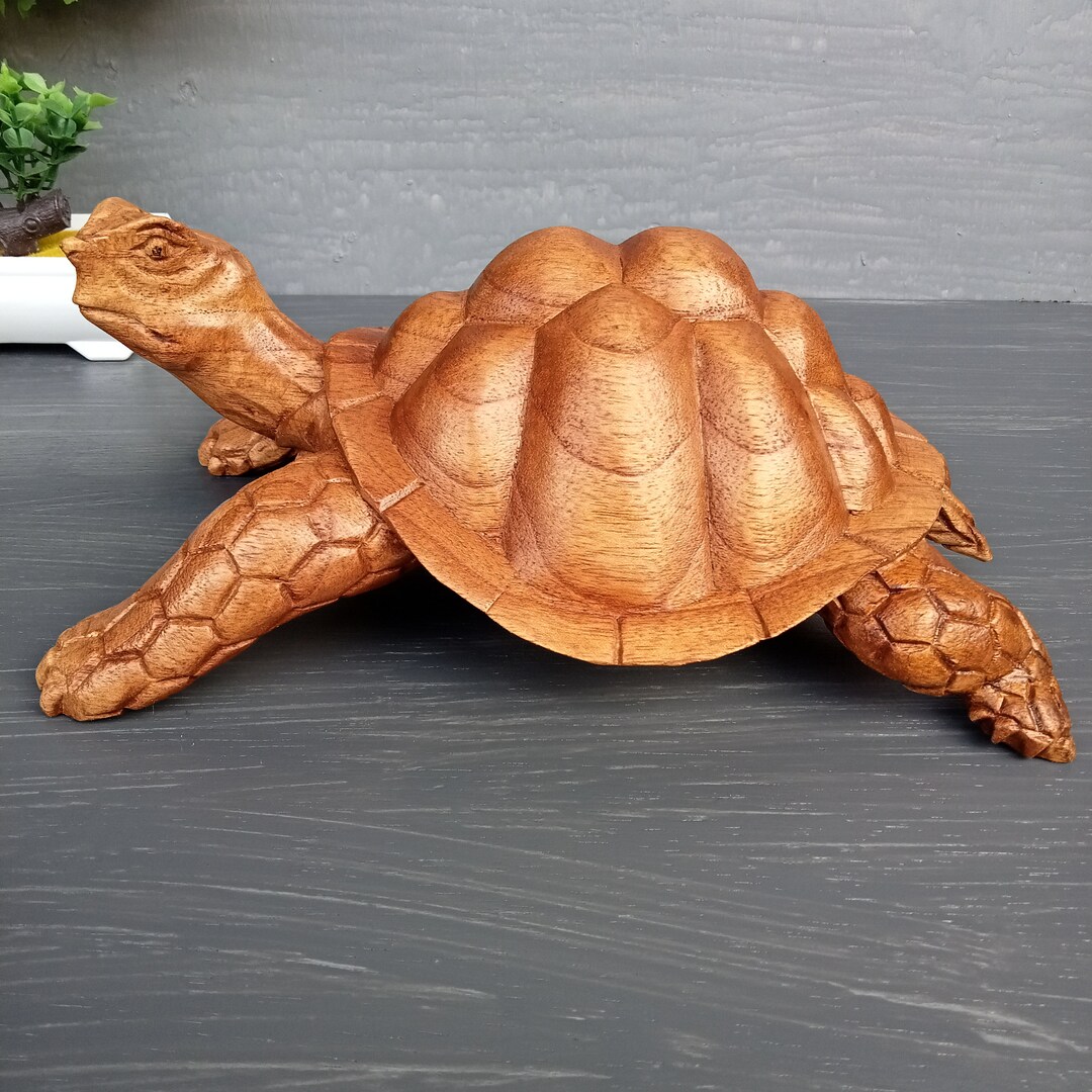 Wooden Turtle Life Size 25cm X 15cm,turtle Statue - Etsy