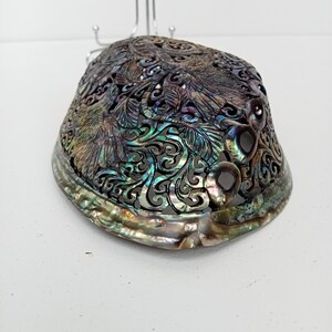 Carved Abalone Shell Hummingbird Theme Paua Abalone Real and Natural ...
