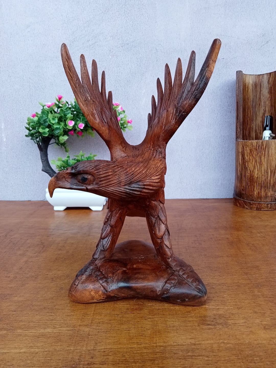 Wooden Eagle Statue,eagle Sculpture - Etsy