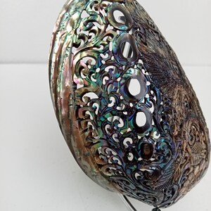 Carved Abalone Shell Hummingbird Theme Paua Abalone Real and Natural ...