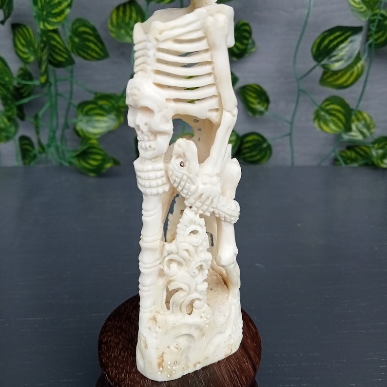 Hand Carved Human Skeleton Made of Bone - Etsy