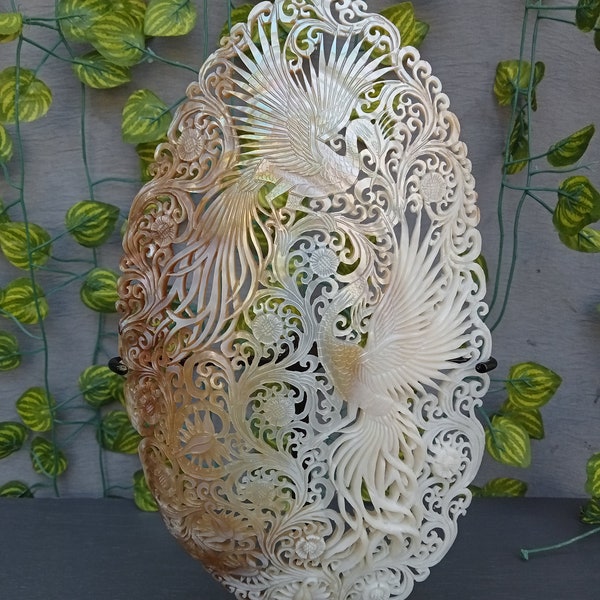 Carved Shell Ring - Etsy