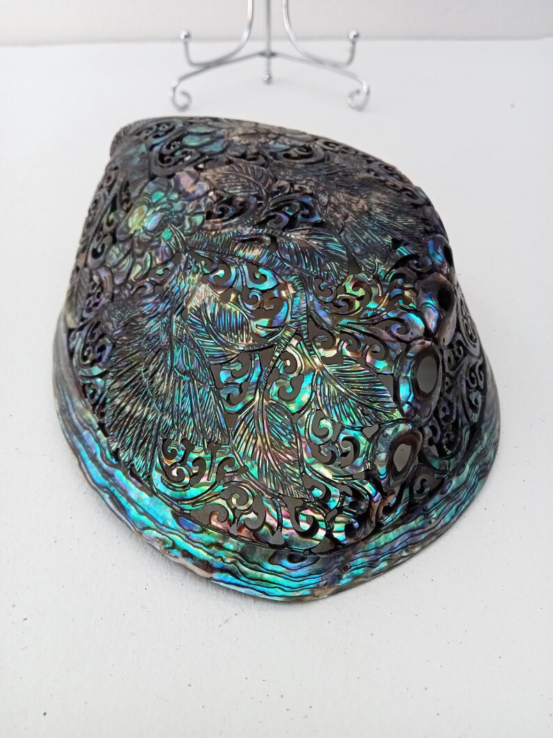 Carved Abalone Shell Hummingbird Design Real and Natural Seashell - Etsy