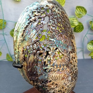 Carved Abalone Shell Sea Turtle Theme,real and Natural Abalone Shell ...