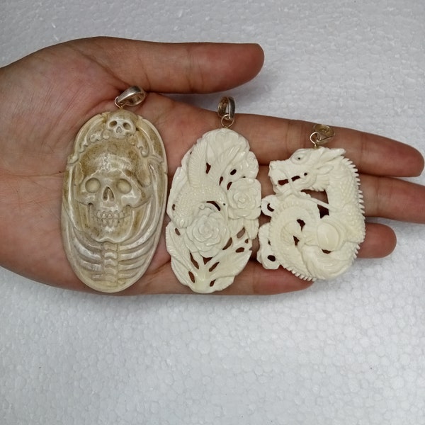 Bone Pendant - Etsy