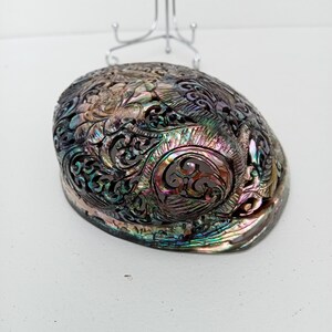 Carved Abalone Shell Hummingbird Theme Paua Abalone Real and Natural ...