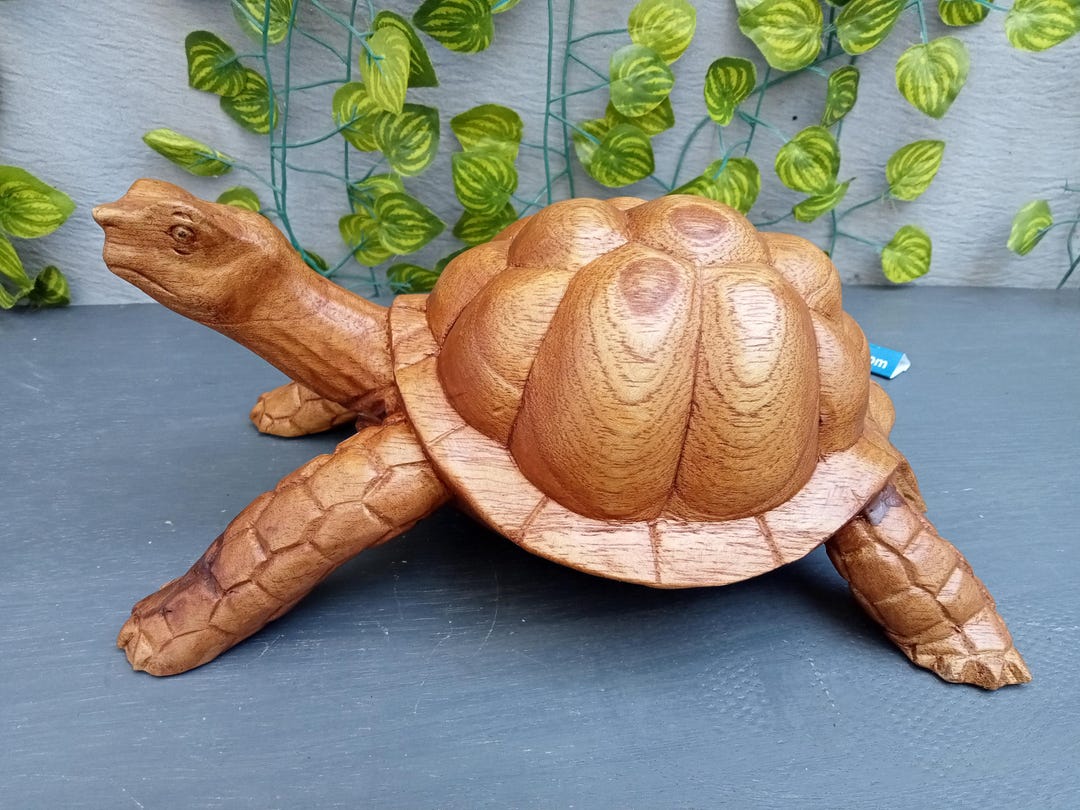 Wooden Turtle Life Size 24cm X 14.5cm,turtle Statue - Etsy