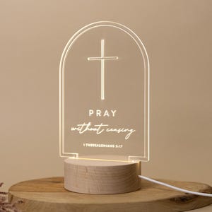 Personalized Christian LED Light for Church & Pastor Gift, Bible Verse ...
