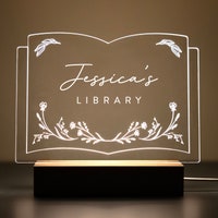 Library Sign - Etsy