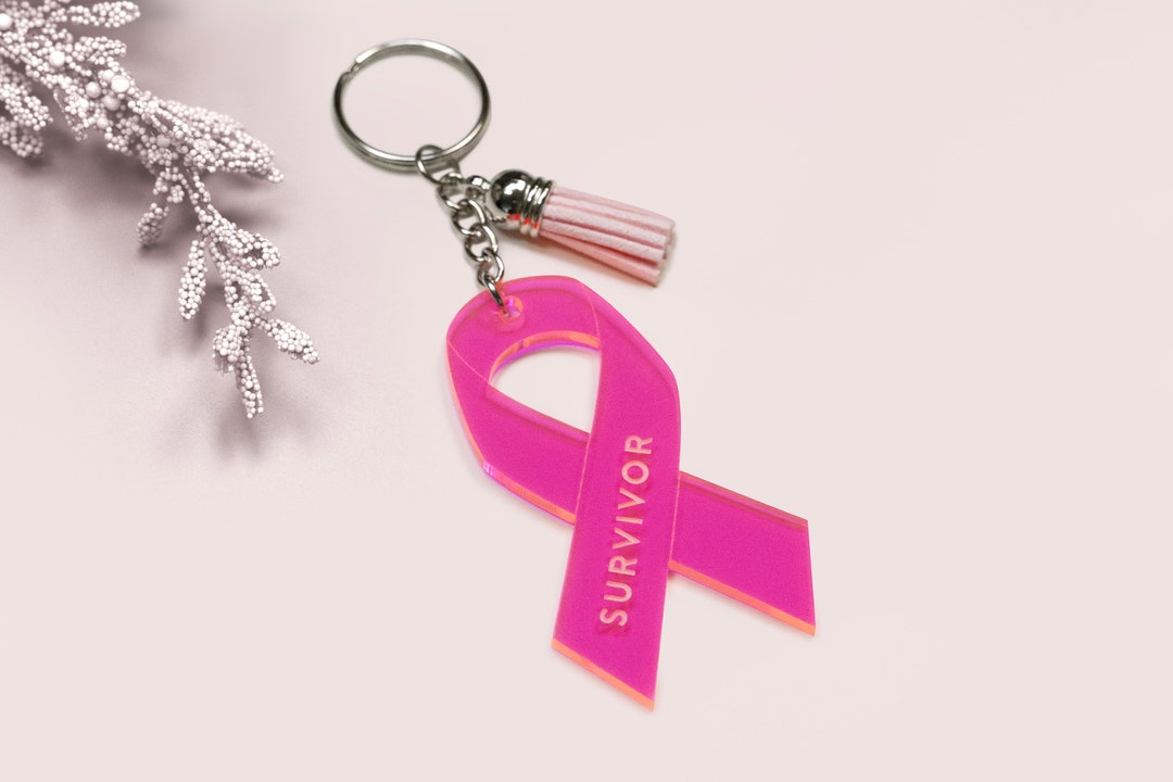 Breast Cancer Support Keychain, Breast Cancer Awareness Gift, Breast ...
