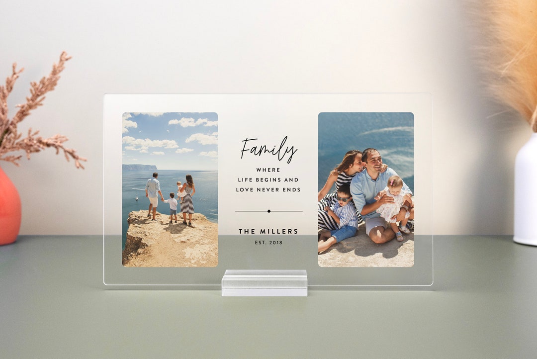 Personalized Family Photo Plaque: Custom Acrylic Portrait, Home Decor ...