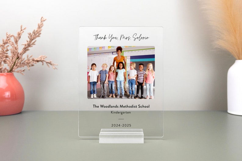 Personalized Teacher Photo Plaque | Custom Acrylic Teacher Gift ...