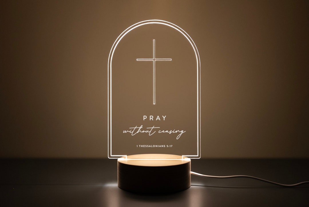 Personalized Christian LED Light for Church & Pastor Gift, Bible Verse ...