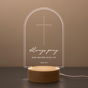 Personalized Christian LED Light for Church & Pastor Gift, Bible Verse ...