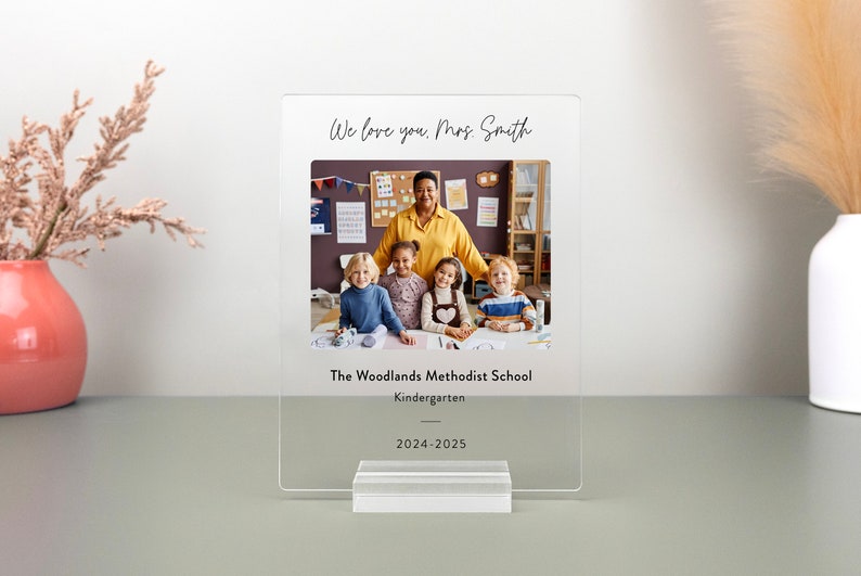 Personalized Teacher Photo Plaque | Custom Acrylic Teacher Gift ...