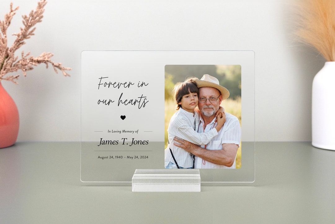 Custom Memorial Photo Plaque, in Loving Memory, Personalized Memorial ...