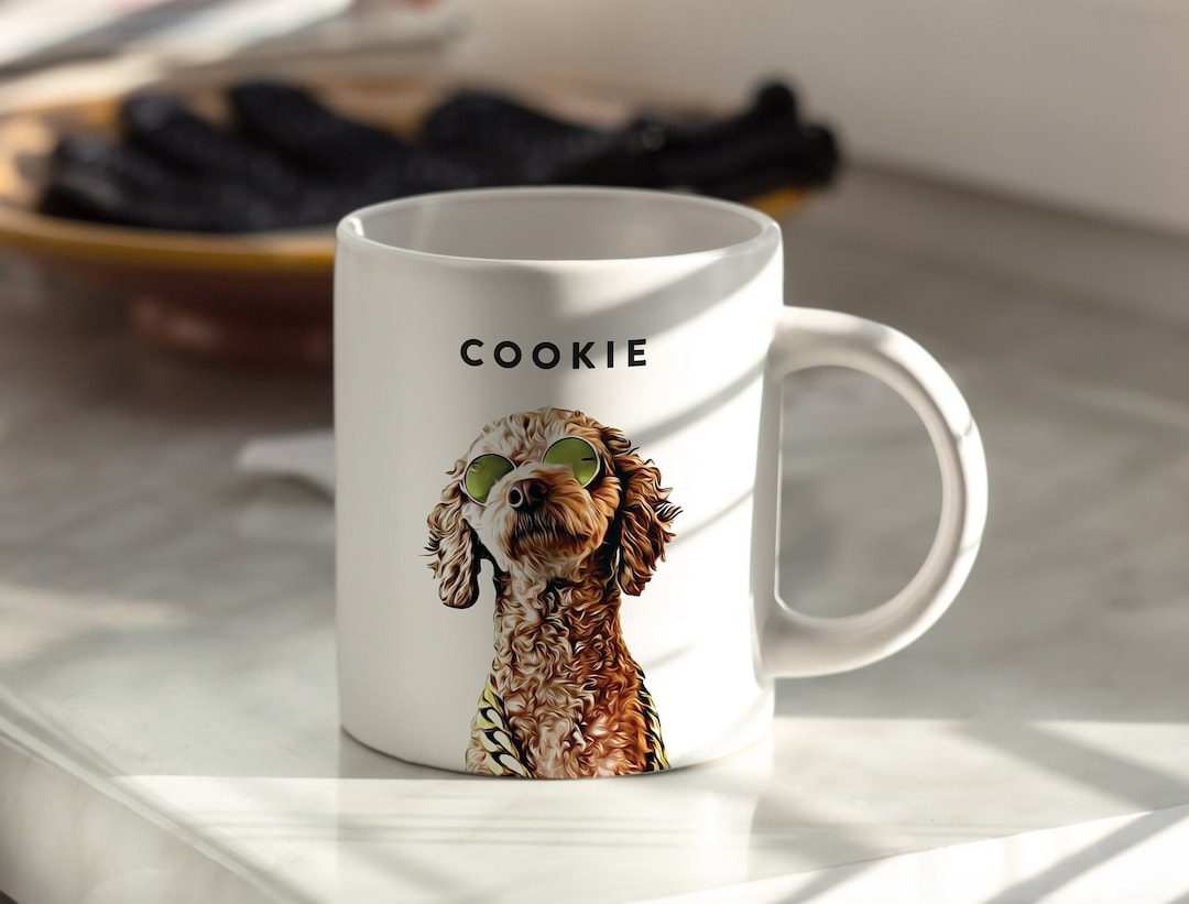 Personalized Pet Portrait Mug: Custom Dog or Cat Gift, Personalized ...