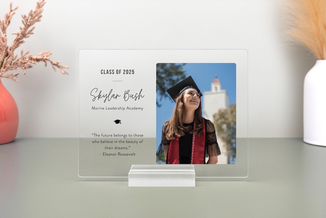 Personalized Graduation Photo Plaque: Class of 2026 Acrylic Keepsake ...