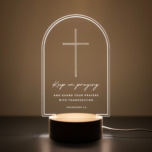 Personalized Christian LED Light for Church & Pastor Gift, Bible Verse ...