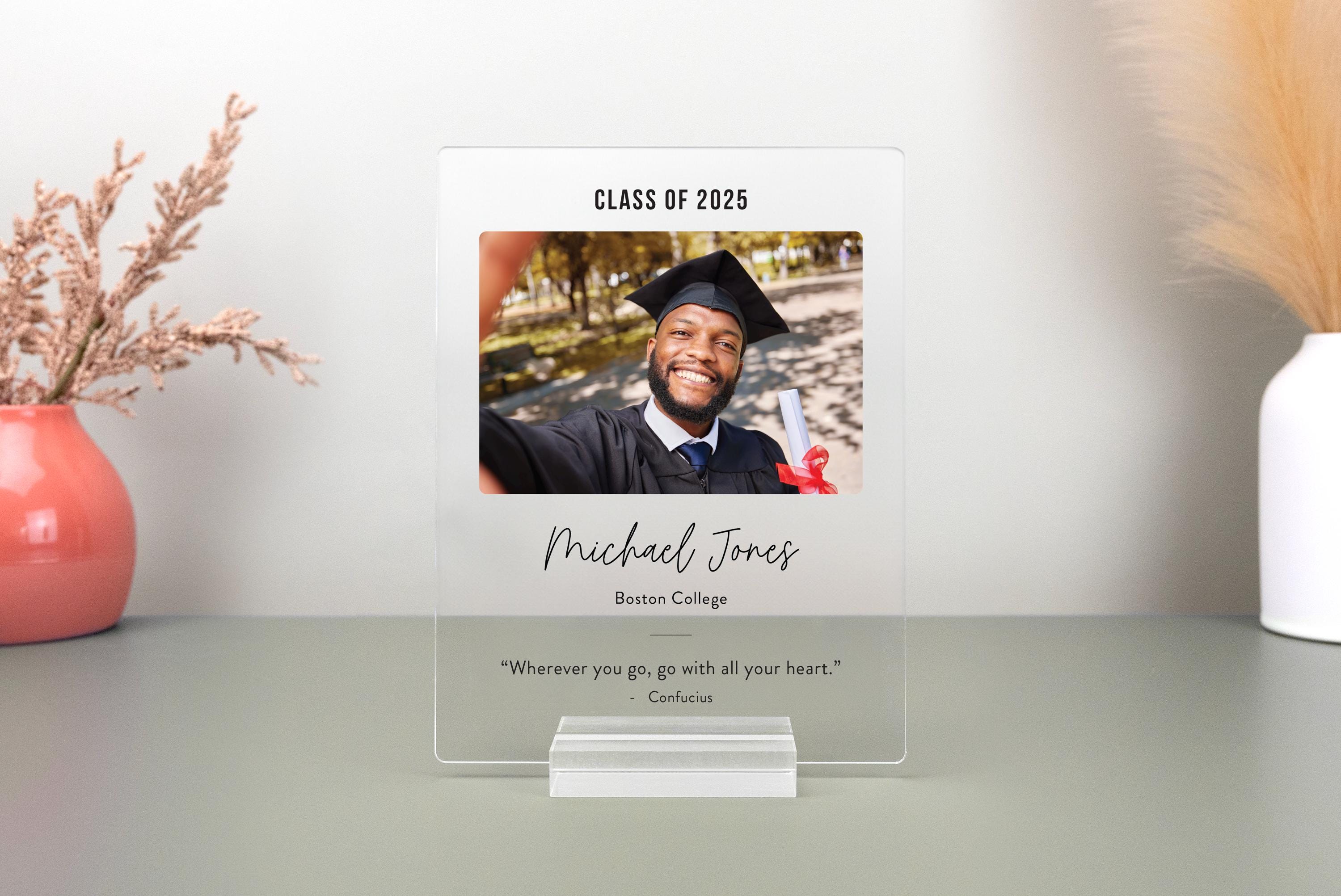 Personalized Graduation Photo Plaque: Class of 2026 Acrylic Keepsake ...