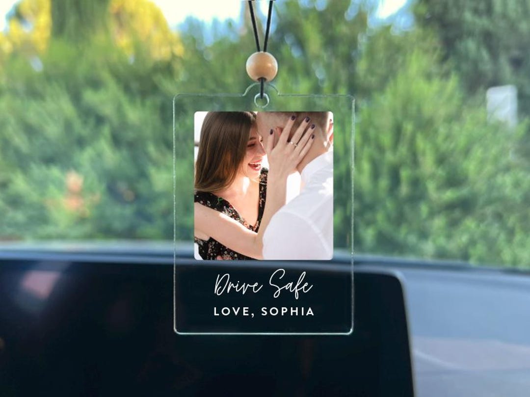 Personalized Photo Car Ornament: Custom Acrylic Picture Charm, Drive ...