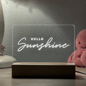 Inspirational Quote LED Light • Custom Quote Sign • custom LED Night ...